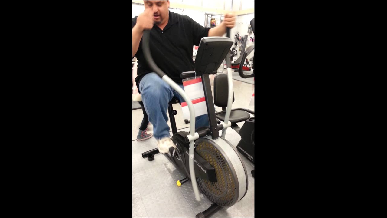 Stationary bike fail - YouTube