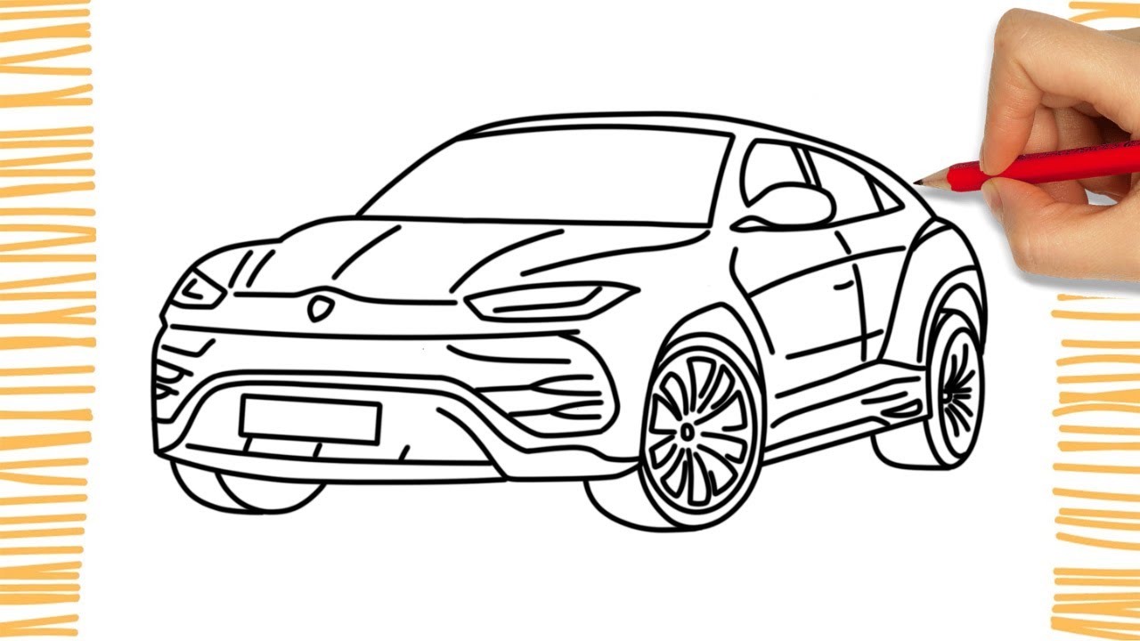 How to Draw a LAMBORGHINI URUS I Easy - YouTube