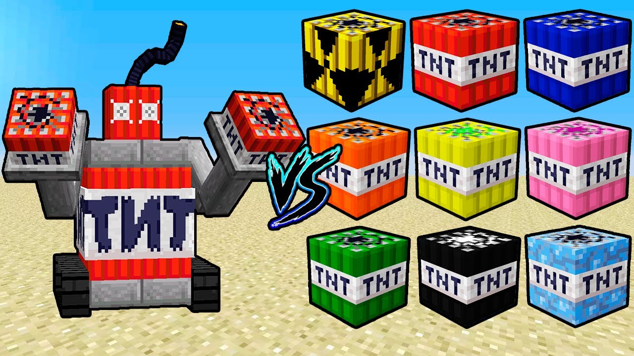 TNT Golem vs All TNT in Minecraft - YouTube