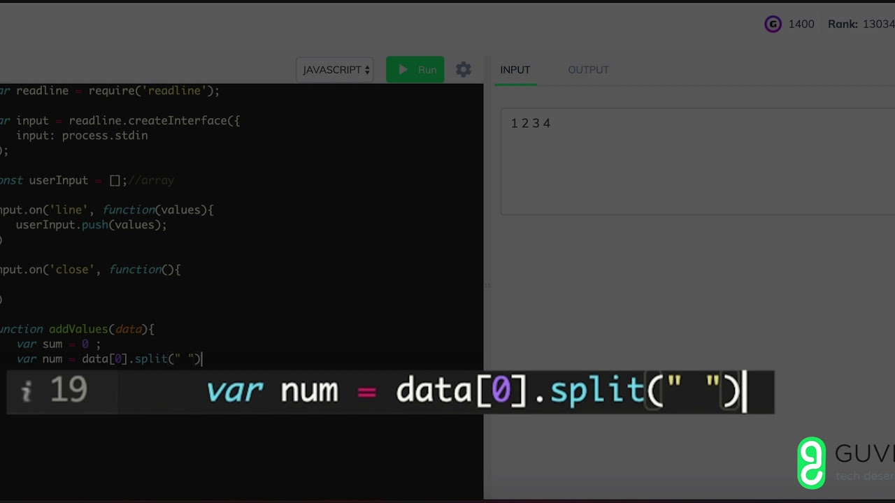 Getting Single Linemulti Line Input From The User In Javascript Guvi 4257