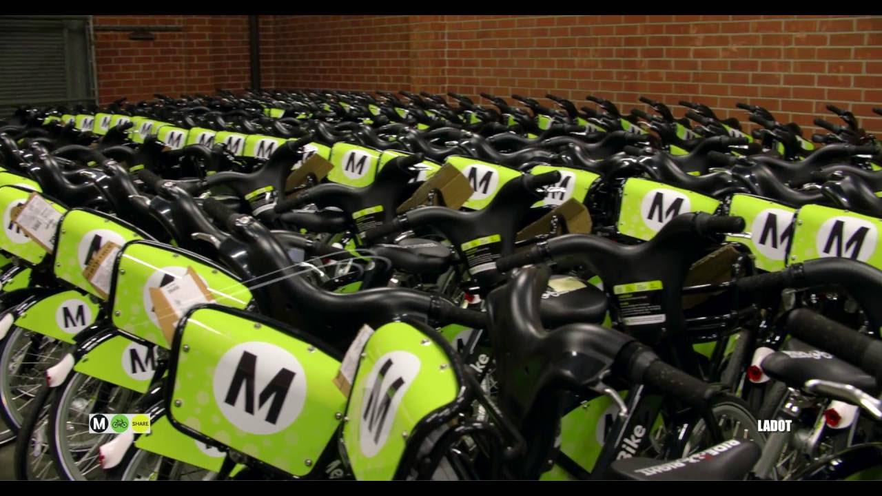Metro Bike Share Program Begins - YouTube