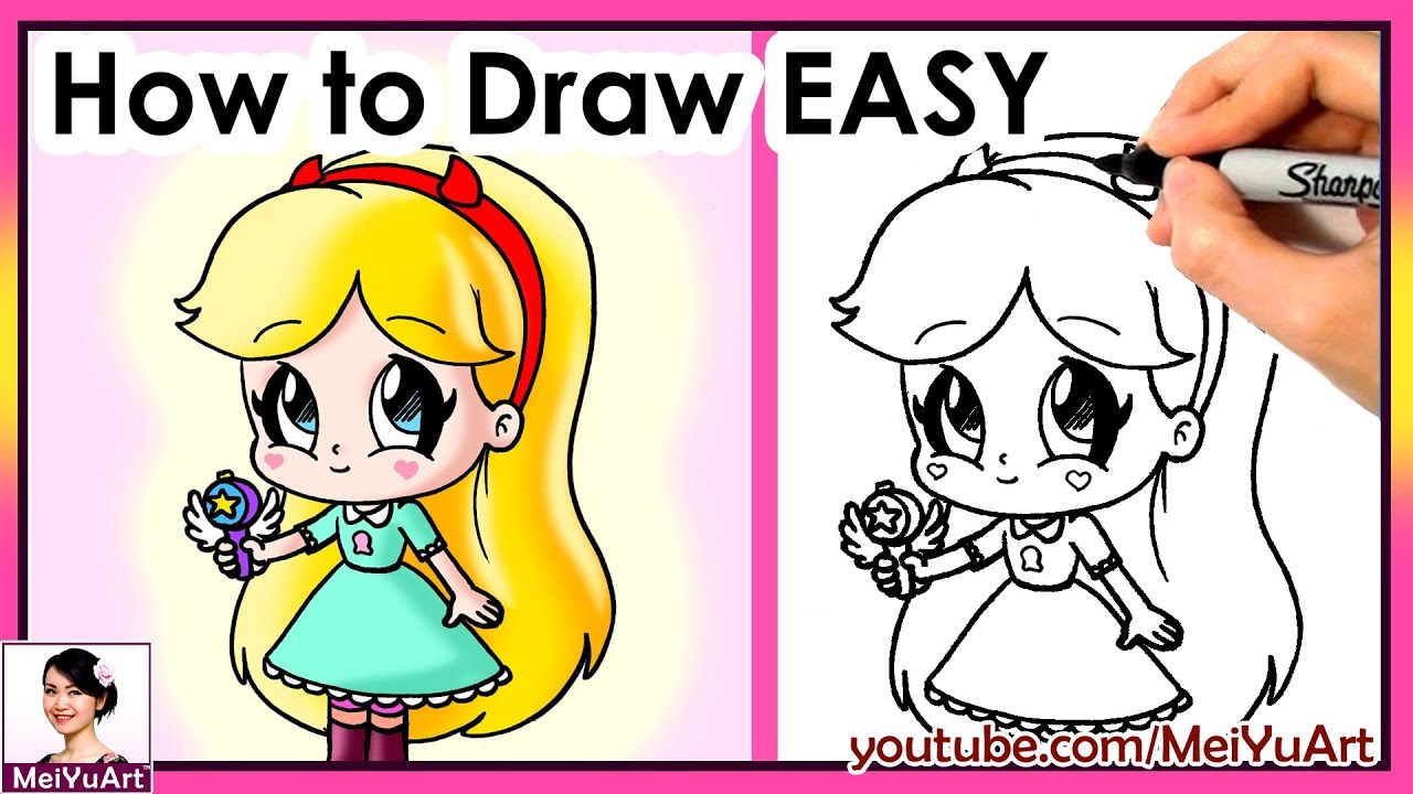 How to Draw Cute Star EASY | Fan Friday | Fun2draw MeiYuArt - YouTube