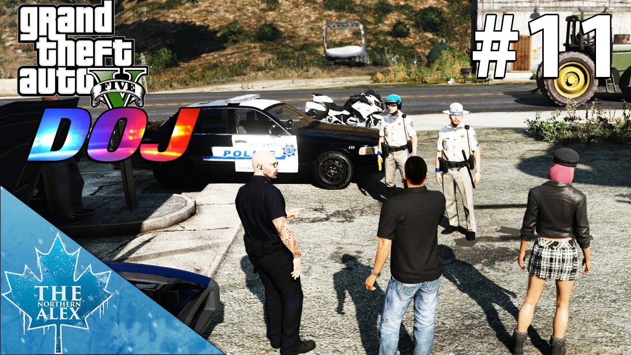 GTA V Department of Justice #11 -Lights.. Camera.. Arrest !- Civilian ...