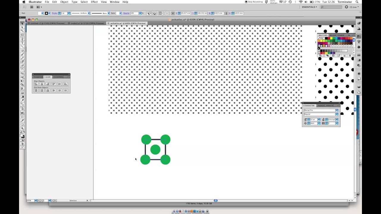 How To Make Polka Dot Pattern Swatch In Illustrator Beginner Tutorial How To Make Polka Dot Pattern Swatch In Illustrator Beginner Tutorial
