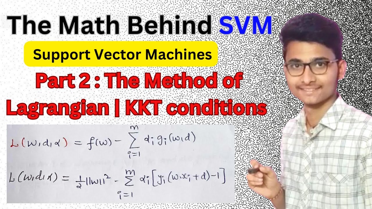 Part 2: Method of Lagrangian | KKT Conditions | The Math Behind SVM Explained #svm #ai #ml - YouTube