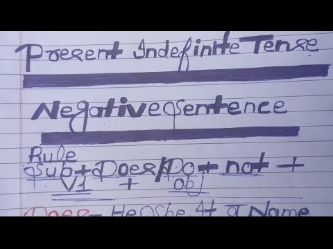 present Indefinite tense Negative sentences with English examples - YouTube