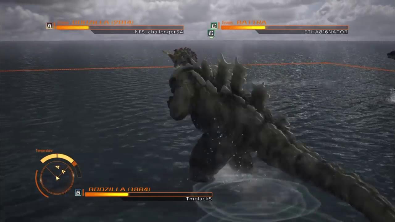GODZILLA PS4 versus mode: Godzilla (1964) vs. Legendary Godzilla vs. Battra(Larva) "And there ...