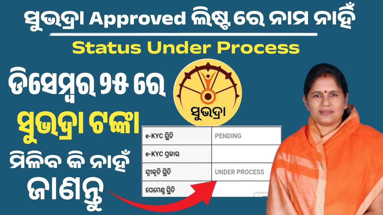 Subhadra yojana 4th phase date|Subhadra yojana approved list |Subhadra ...