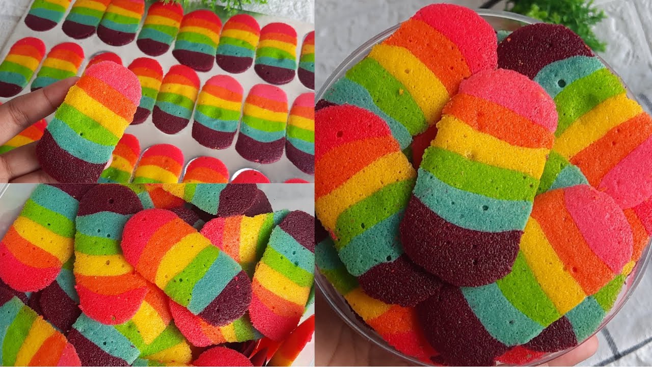 RESEP LIDAH KUCING RAINBOW SUPER ENAK DAN RENYAH BANGET - YouTube
