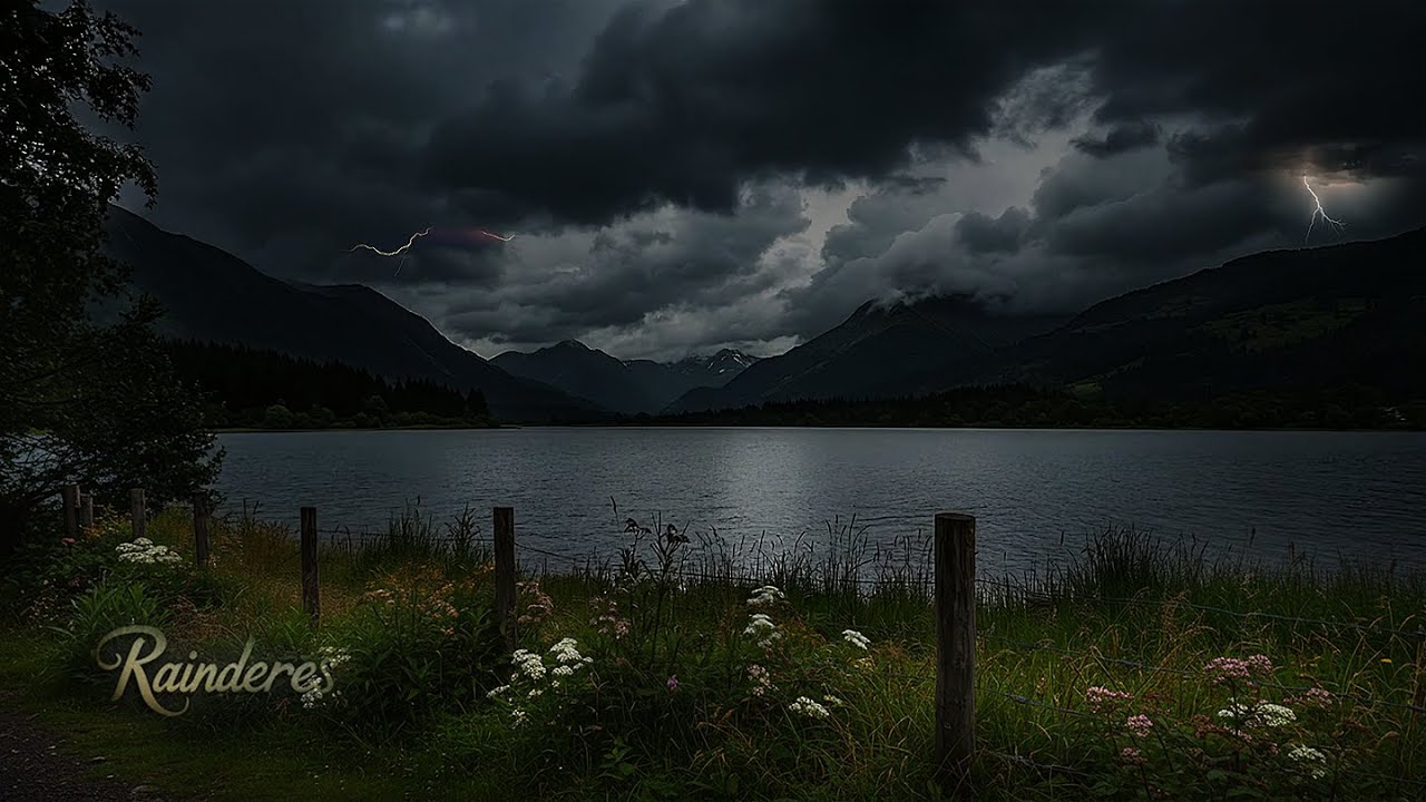 Relaxing Thunderstorm at the Lake | Calm Before the Storm – Rain ...