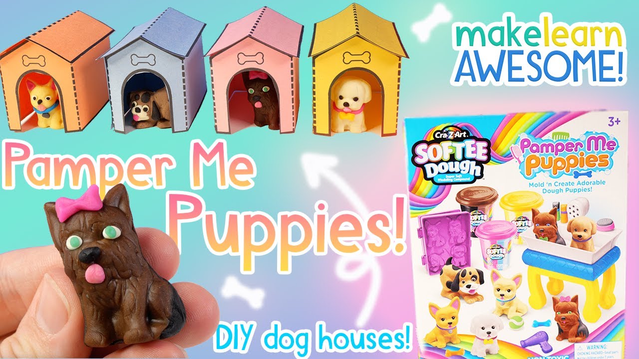 Pamper Me PUPPIES Softee Dough Kit! Kids and Toddler Toy Learning with ...