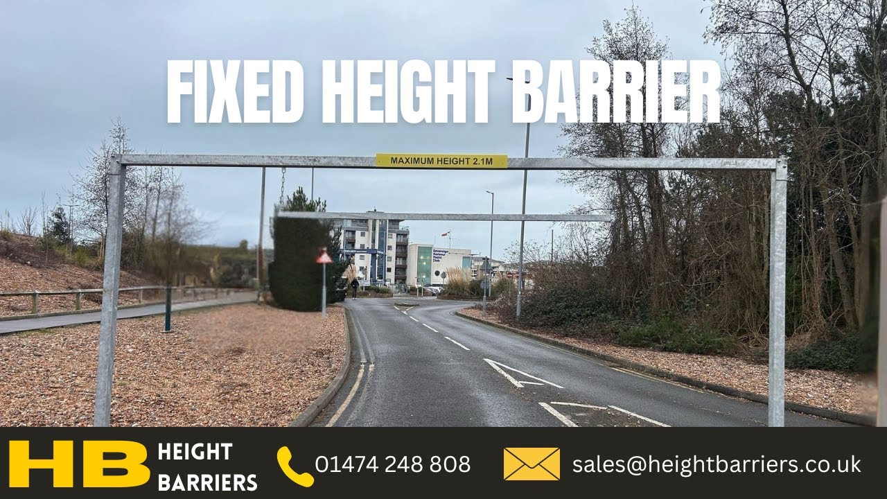 Fixed height restriction barrier - YouTube