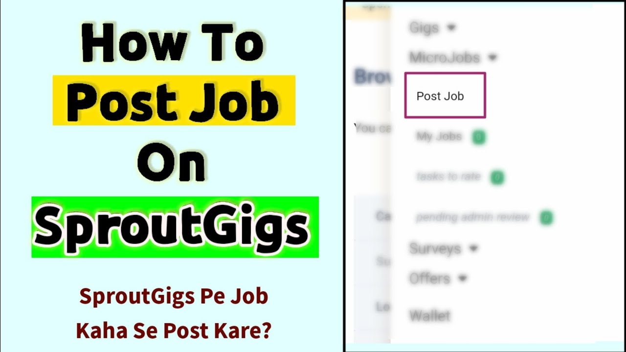 How To Post Job On SproutGigs? | Mazhar Saeed #sproutgigs - YouTube