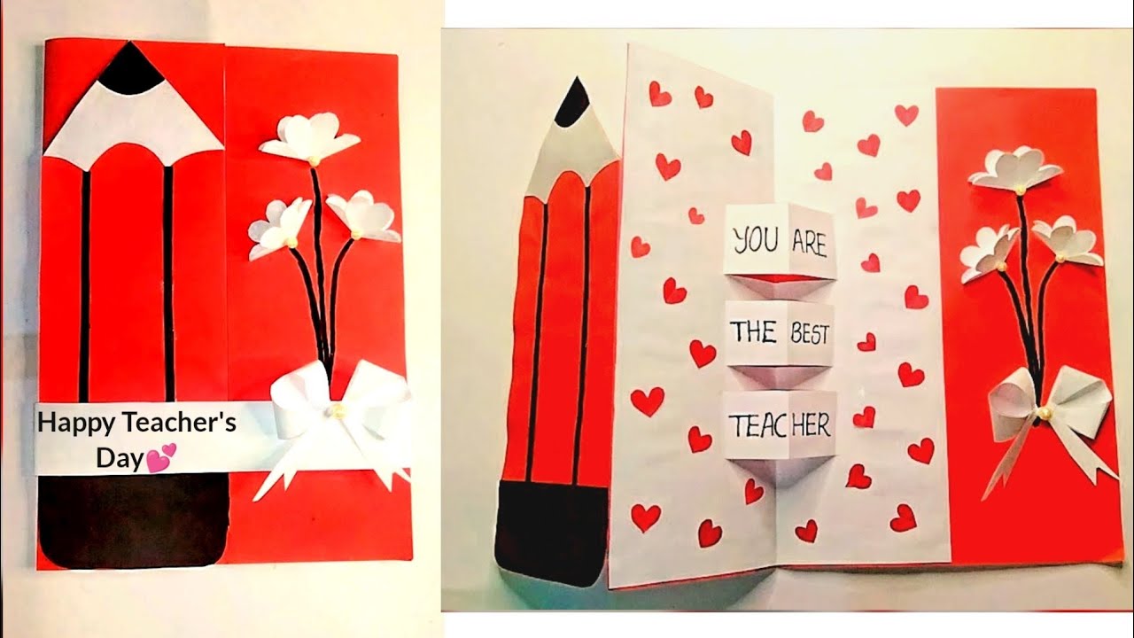 Handmade Teacher's day Card#unique beautiful teacher's day Card idea# ...