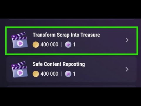 Transform Scrap Into Treasure | Tapswap Code - YouTube