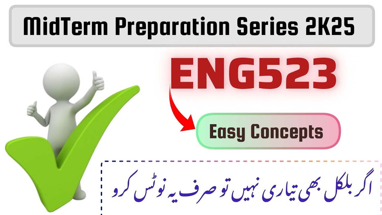 Eng523 MidTerm Preparation 2025/Eng523 Easy Notes🥳 - YouTube