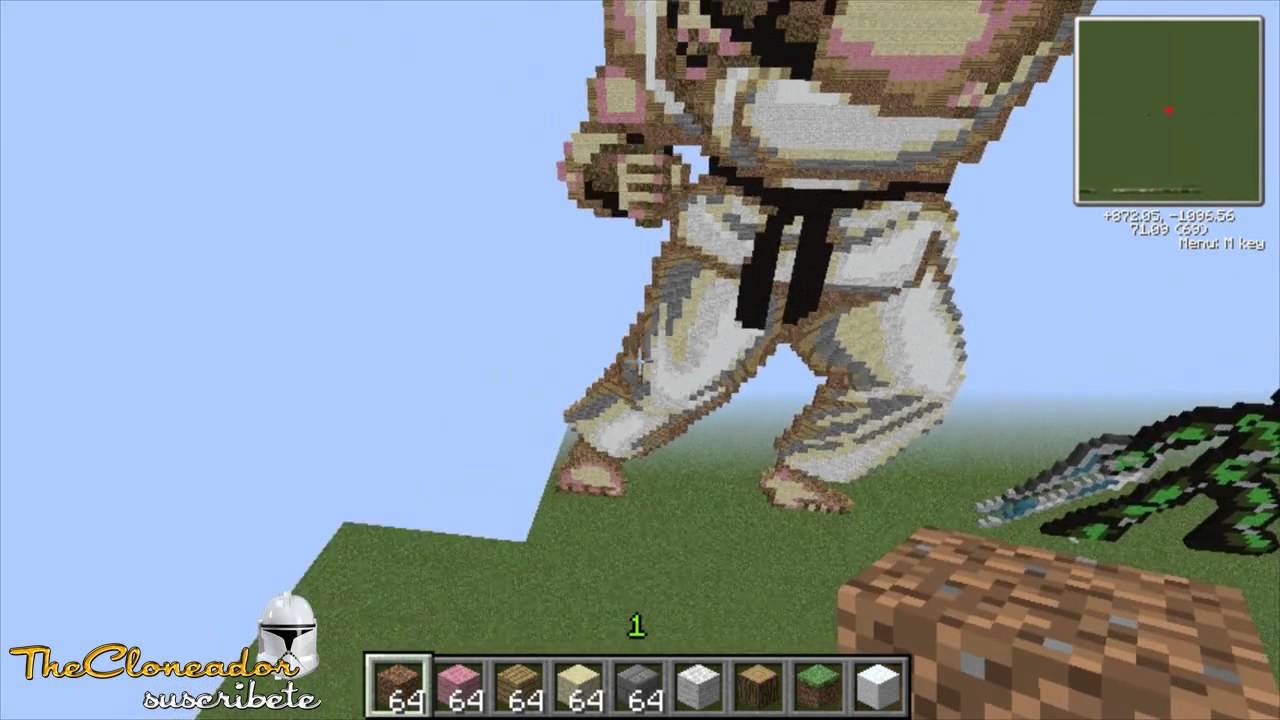 Minecraft // Pixel art de Ryu - YouTube