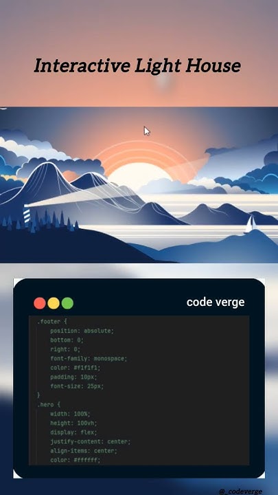 Interactive light House using html css js python #code #tranding #css #developer #html # ...