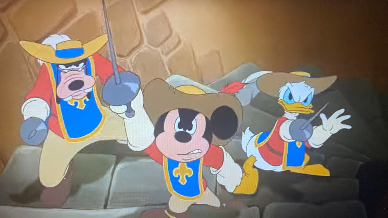 Mickey, Donald, And Goofy: The Three Musketeers Sword Fight With ...