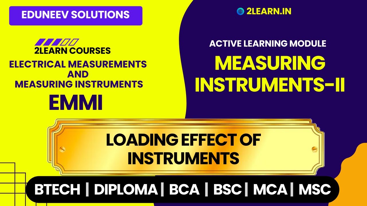 Measuring Instruments-II | Loading Effect of Instruments - YouTube