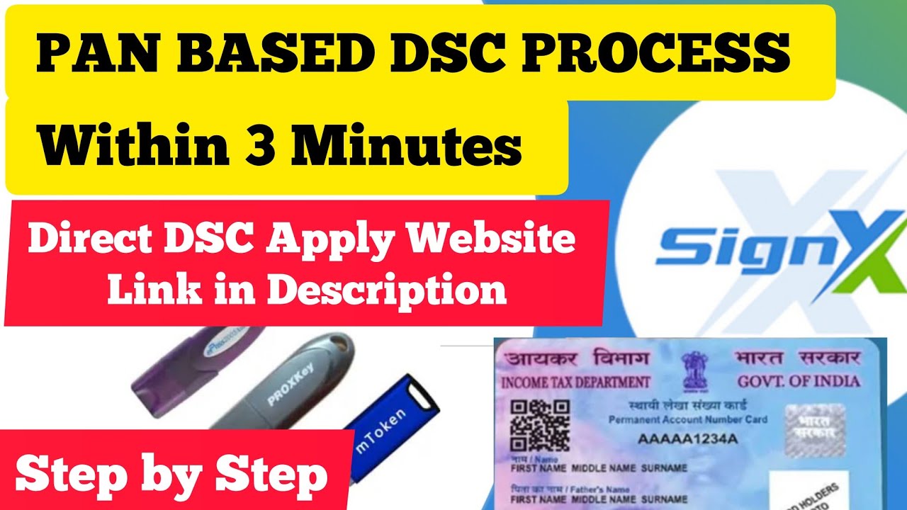 Apply SignX Digital Signature Certificate by PAN BASED.DSC NEW MODEL ...