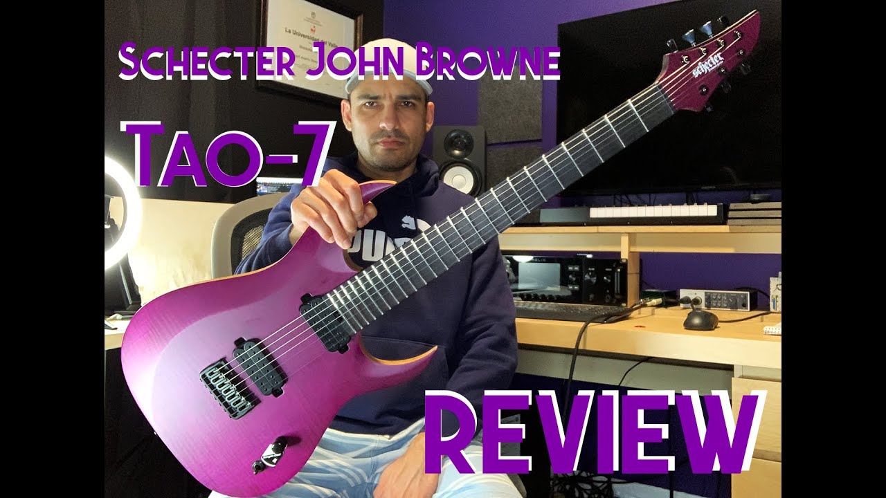 Schecter guitar TAO7 john browne signature REVIEW - YouTube