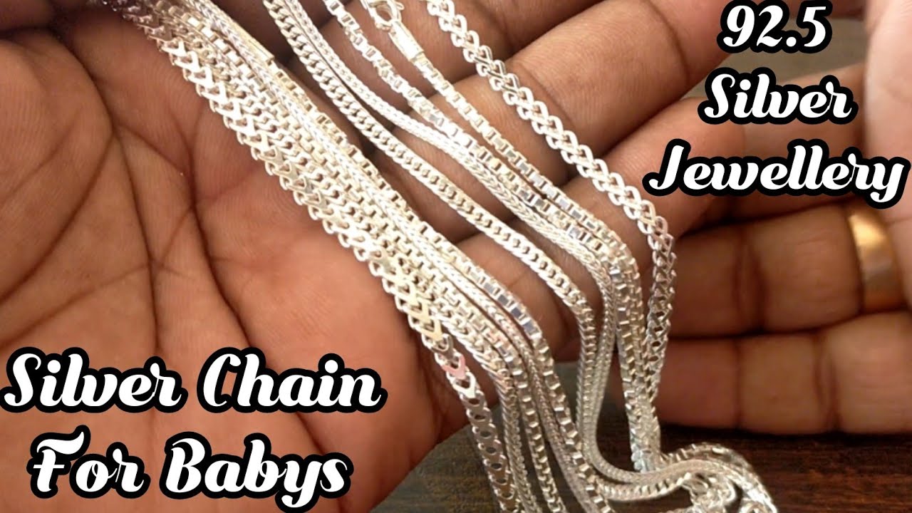 Babys Silver Chain Design | 92.5 Jewellery - YouTube