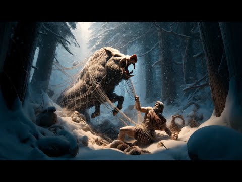 Hercules and the Erymanthian Boar - A Labor of Strength and Wit