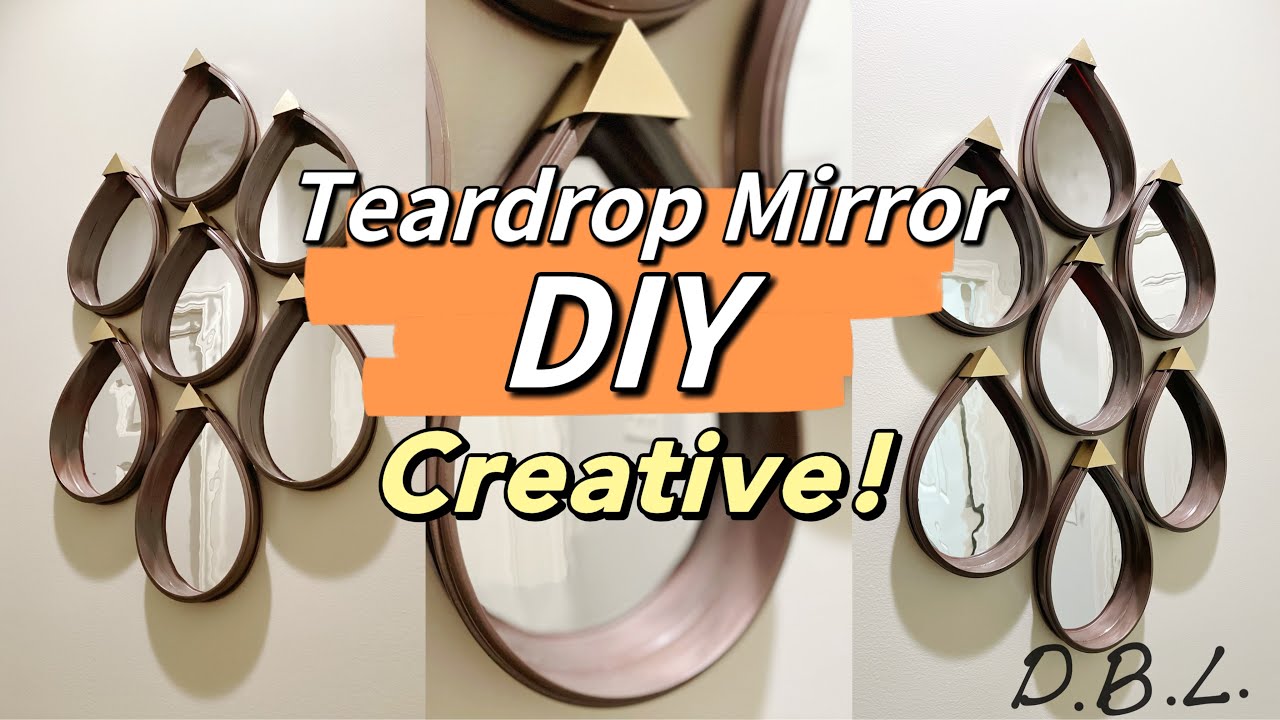 How to DIY Teardrop Mirror Using Toy Car Tracks | Dollar Tree Hack ...