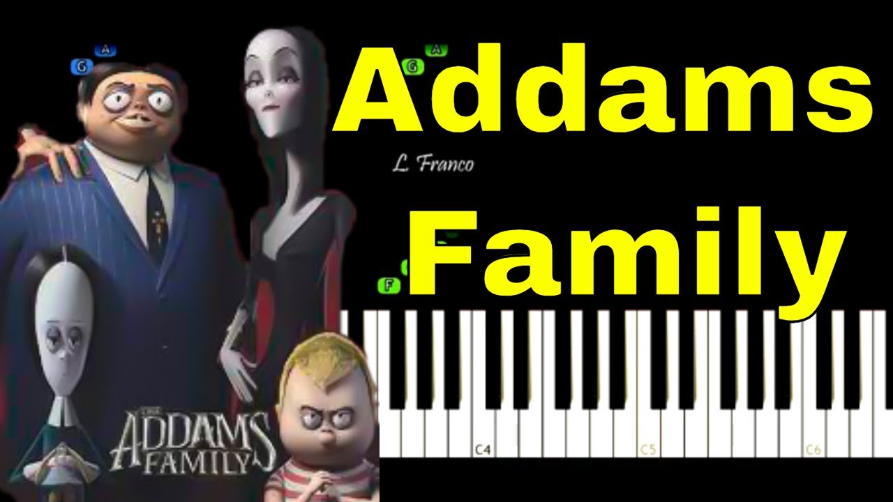 The Addams Family Theme EASY Piano - YouTube