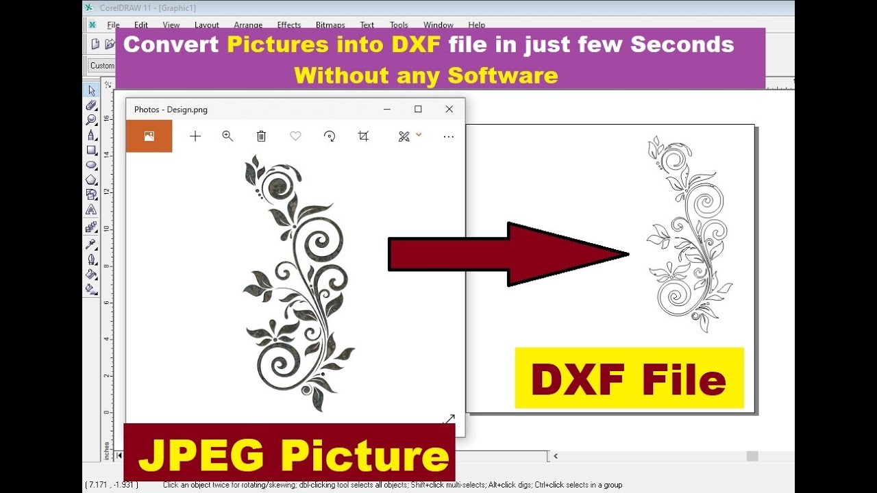 How To Convert Pictures Into DXF Files Without Any Software In Few How To Convert Pictures Into DXF Files Without Any Software In Few
