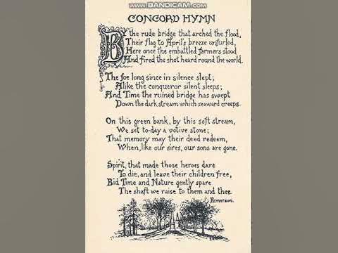 Concord Hymn by Ralph Waldo Emerson - YouTube