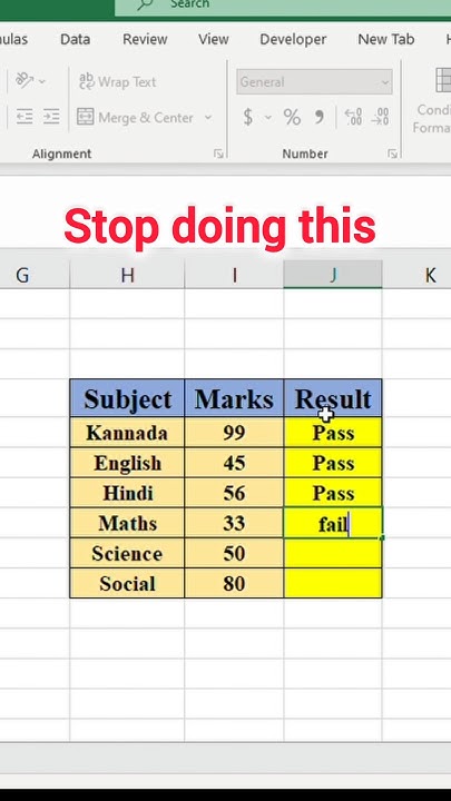 Excel tricks | Excel functions| excel formulas| how to enter pass or fail #excel #exceltips # ...
