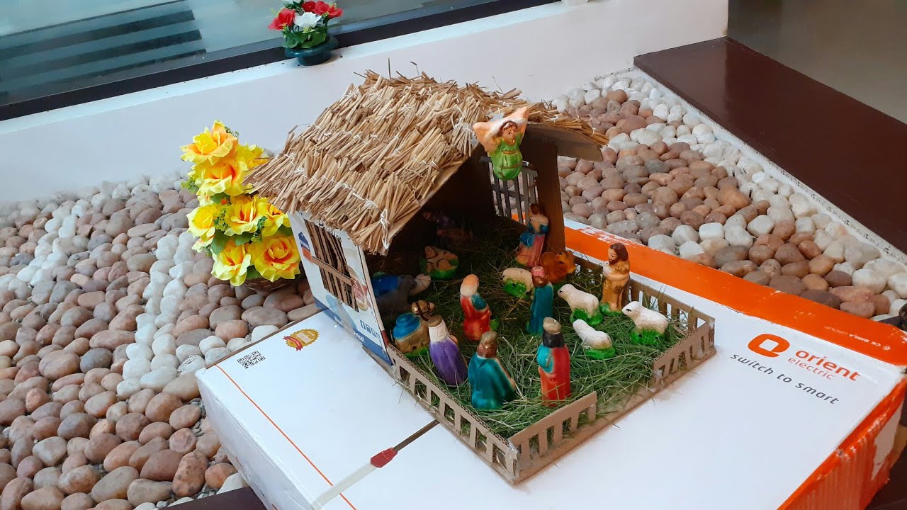 How To Make Easy Christmas Crib Christmas Crib Making How To Make