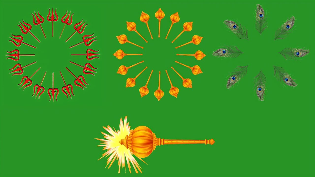 trishul gada mor pins gol ring effect/ green screen effect video, - YouTube
