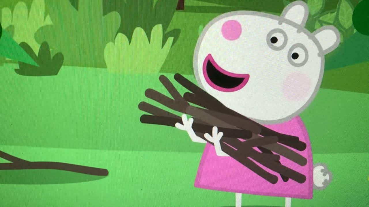 Peppa Pig The Children Collect Sticks To Make A Campfire - YouTube