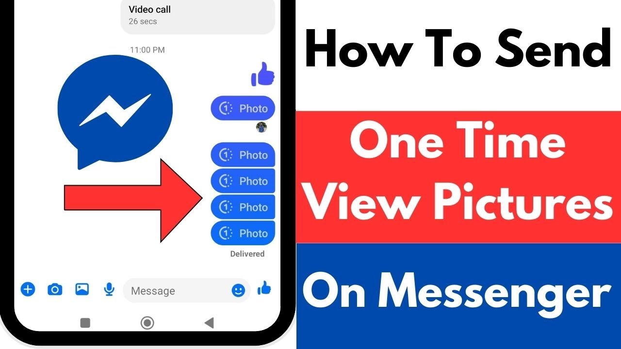 How To Send One Time View Pictures On Messenger - YouTube
