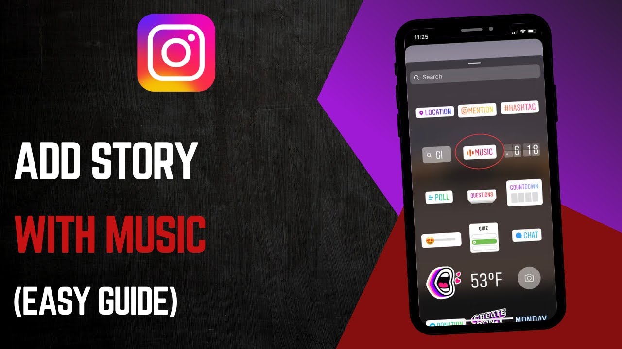 How To Make Instagram Story A Photo With Music - YouTube