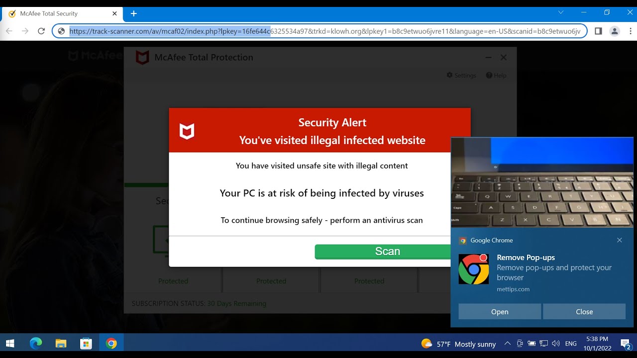 Track-scanner.com pop-up scam - how to remove? - YouTube