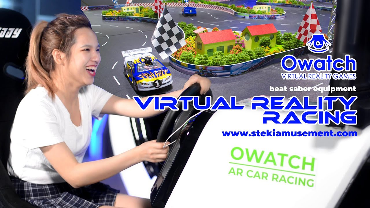 9D vr game machine Owatch AR Racing Car Amazing! vr zone hot sale - YouTube