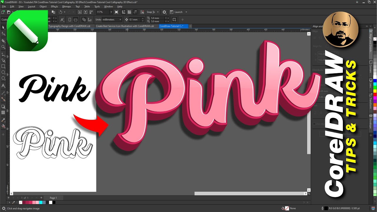 Turn Simple Text into Breathtaking 3D Design in CorelDRAW! 🔥 - YouTube