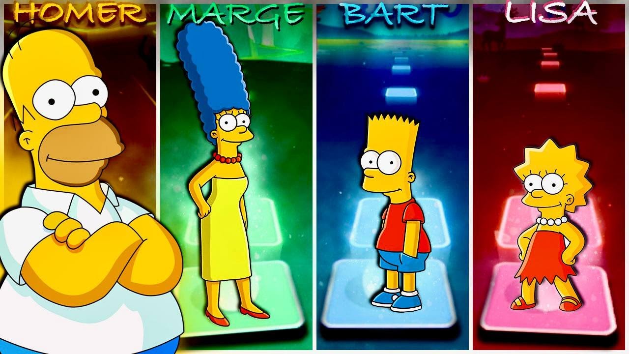 Simpson's Symphony: Tiles Hop with Homer, Marge, Bart, and Lisa! - YouTube