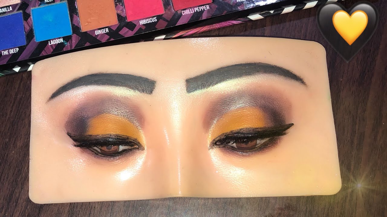 Beautiful eye shadow makeup tutorial 💛🖤💛🖤💛 - YouTube