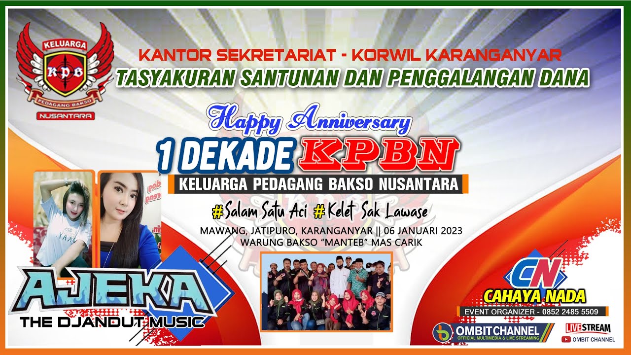 🔴LIVE : ANNIVERSARY 1 DEKADE KPBN Dan SANTUNAN || KPBN KORWIL ...