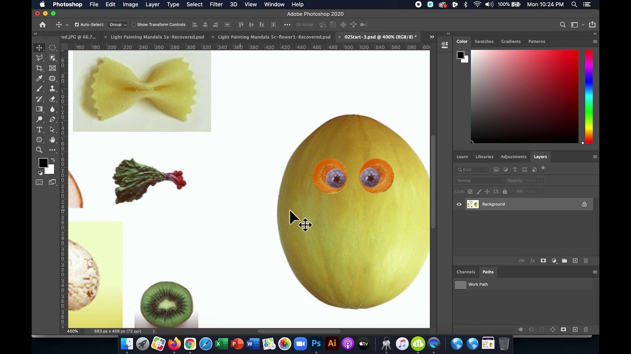 Photoshop Selections - Fruit Chef - YouTube