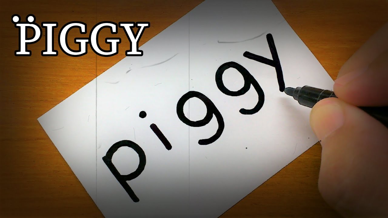 How to turn words PIGGY（Roblox）into a cartoon from imagination - How to ...