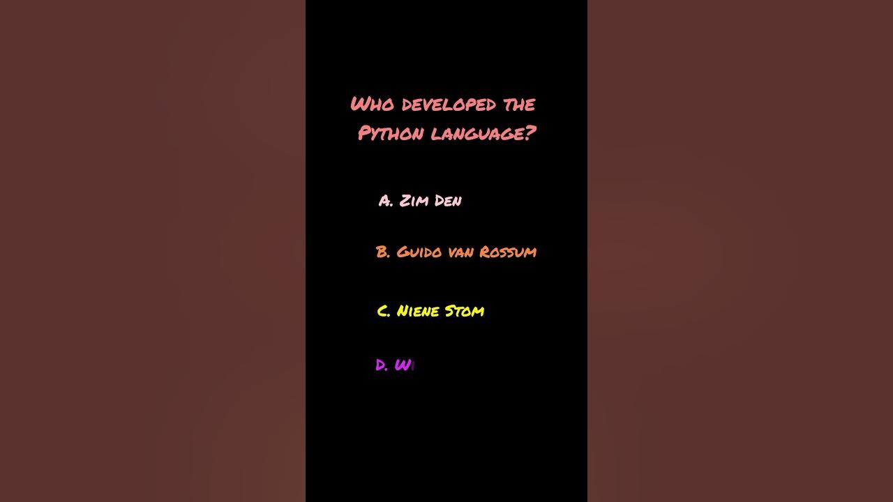 Who Has Developed The Python Languagepythonprogram Languagesprogramminglanguage Code 1547