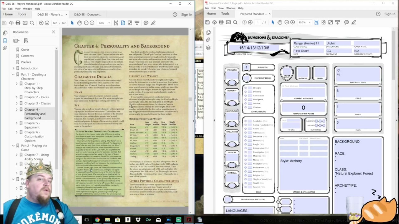 D&D 5E Character Creation: Hill Dwarf Ranger (Hunter) 11 - Wryn "The ...