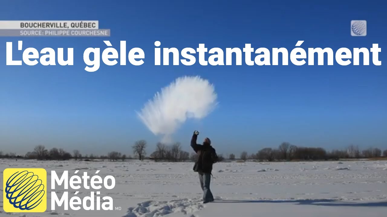 Testé pour vous : l’eau chaude gèle instantanément - YouTube