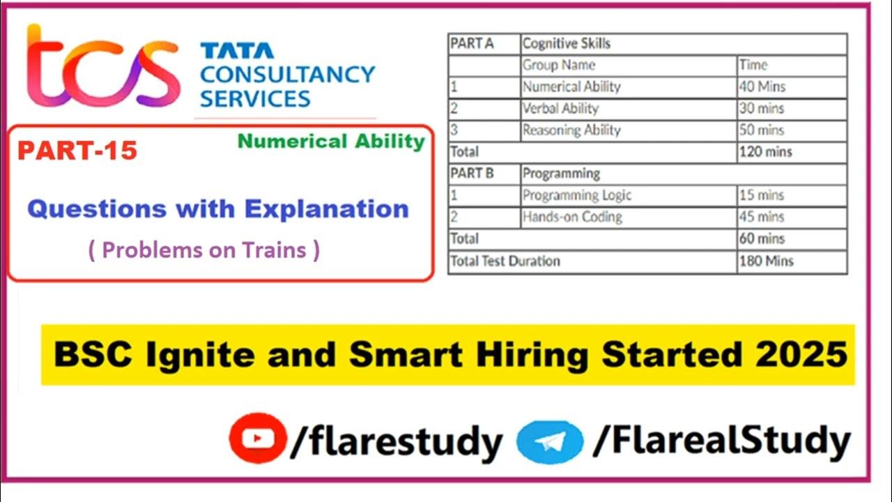 TCS Ignite NQT Numerical Ability Preparation Part 15 NQT Preparation |TCS Smart Hiring placement ...